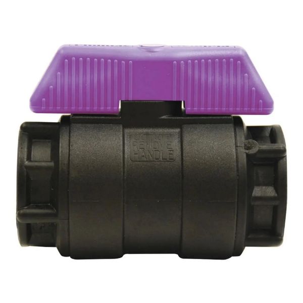 Philmac Poly Ball Valve - Female BSP x Female BSP - Purple Handle ...